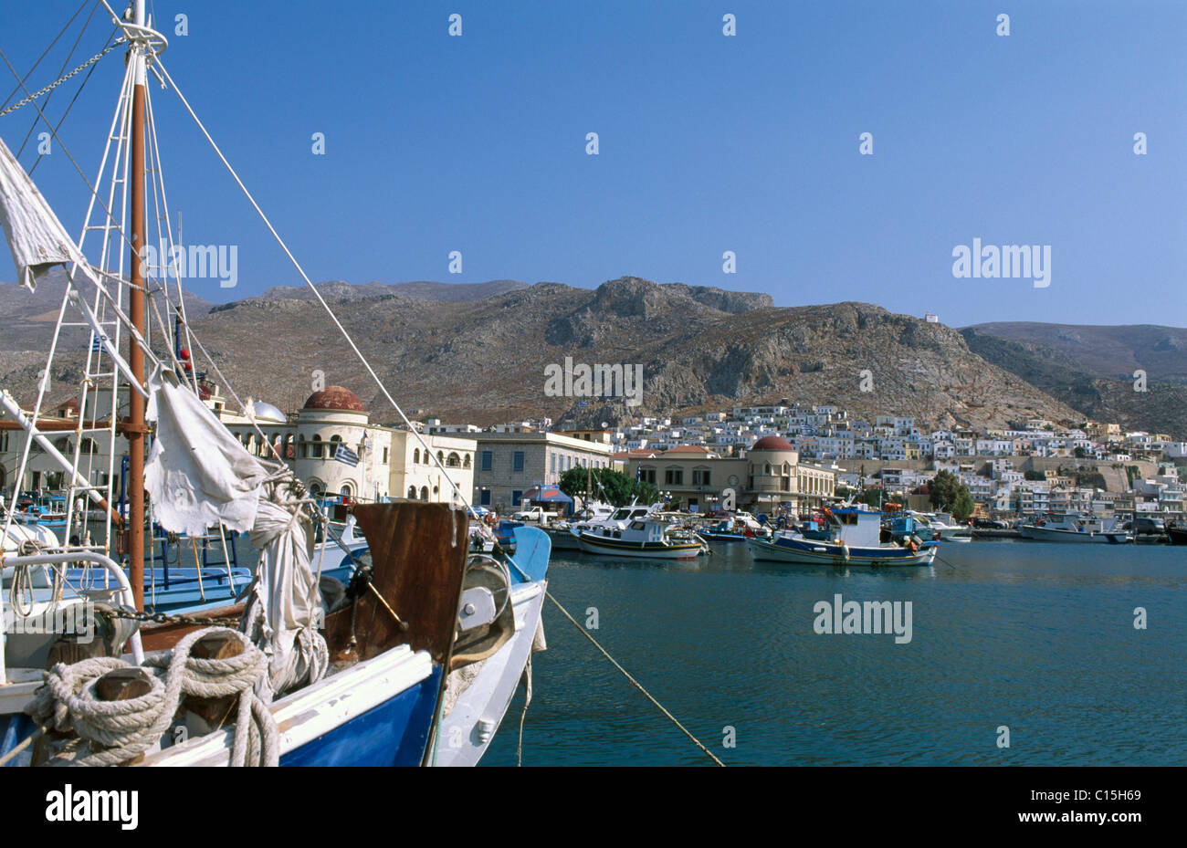 Pothia Harbour, Kalymnos, Dodecanese Islands, Greece Stock Photo - Alamy