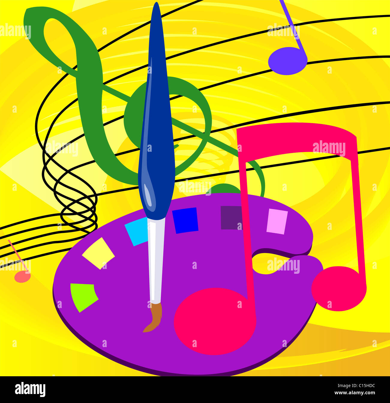 Illustration of art symbol with colour background Stock Photo - Alamy