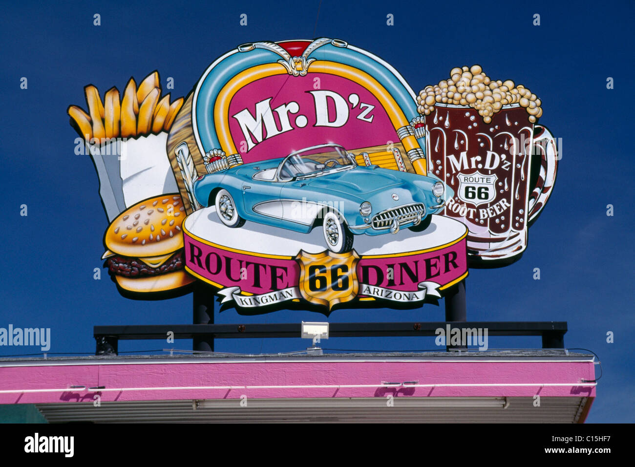 Signs along route 66 hi-res stock photography and images - Alamy