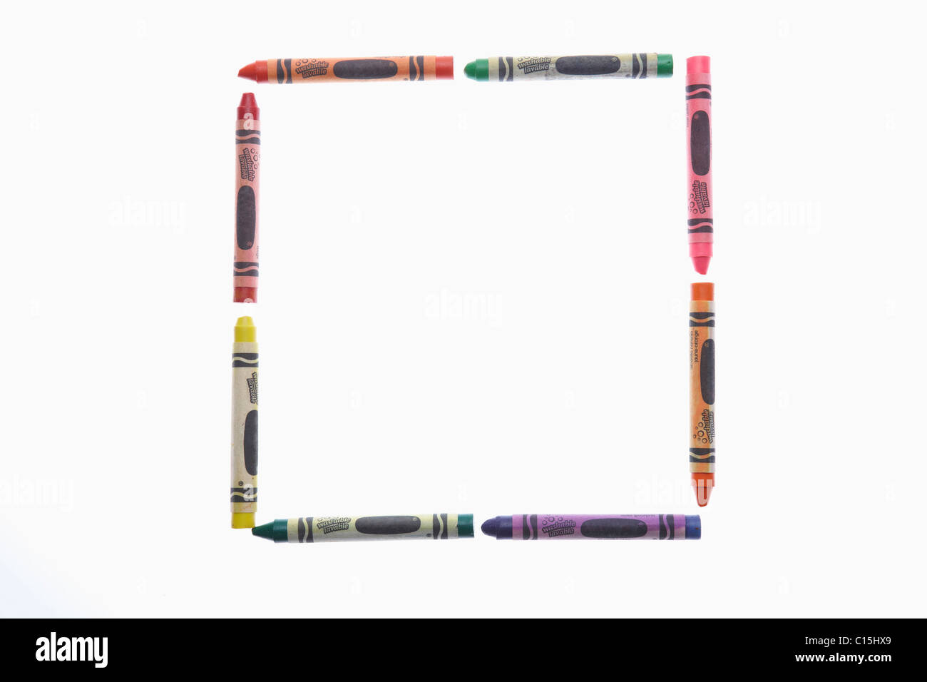 multi color crayons Stock Photo - Alamy