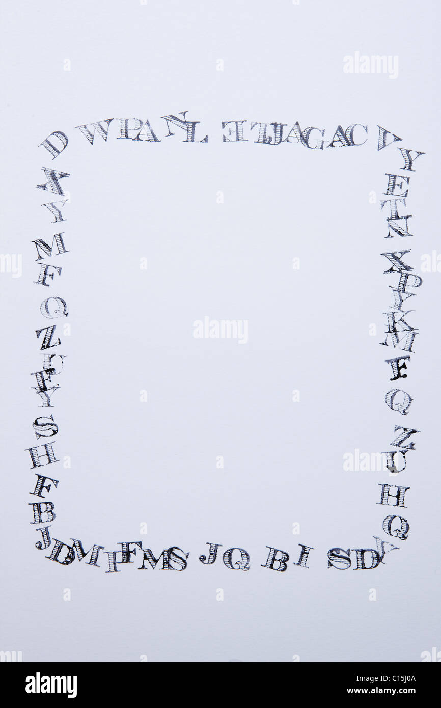 alphabets arranged in rectangle shape Stock Photo - Alamy