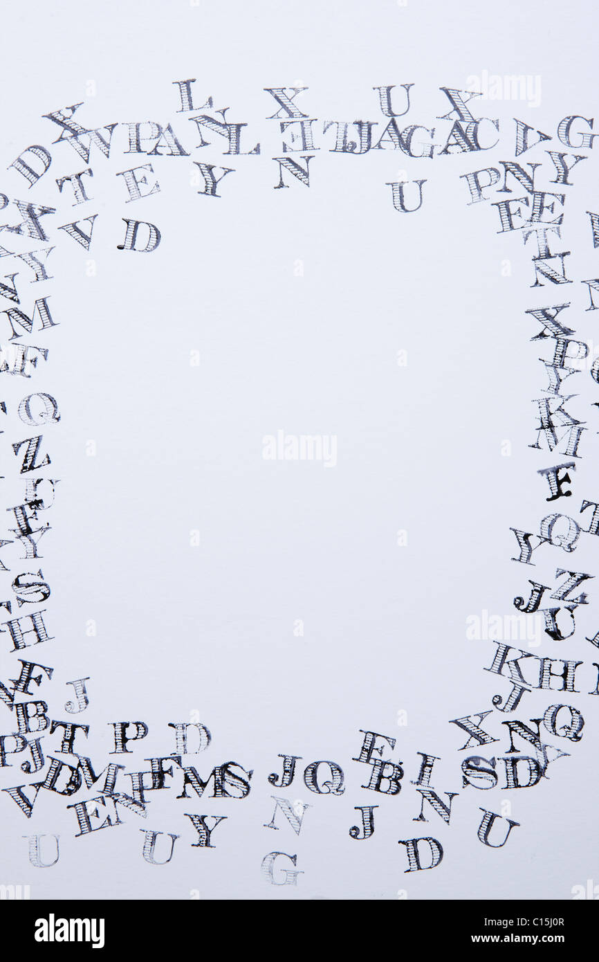 alphabets arranged in rectangle shape Stock Photo - Alamy