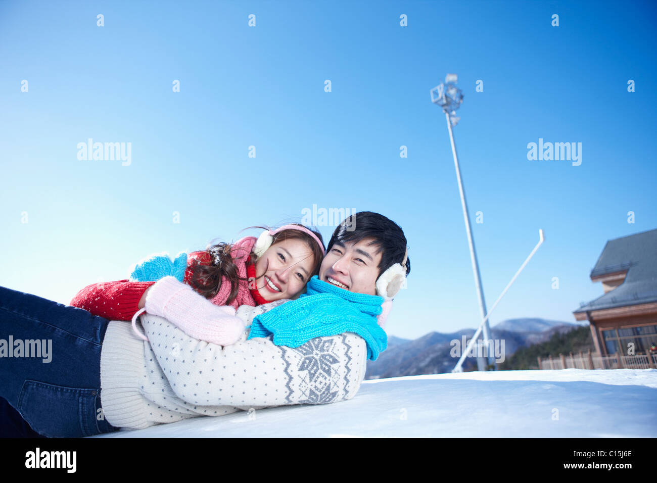 cordial couple hugging tightly Stock Photo - Alamy