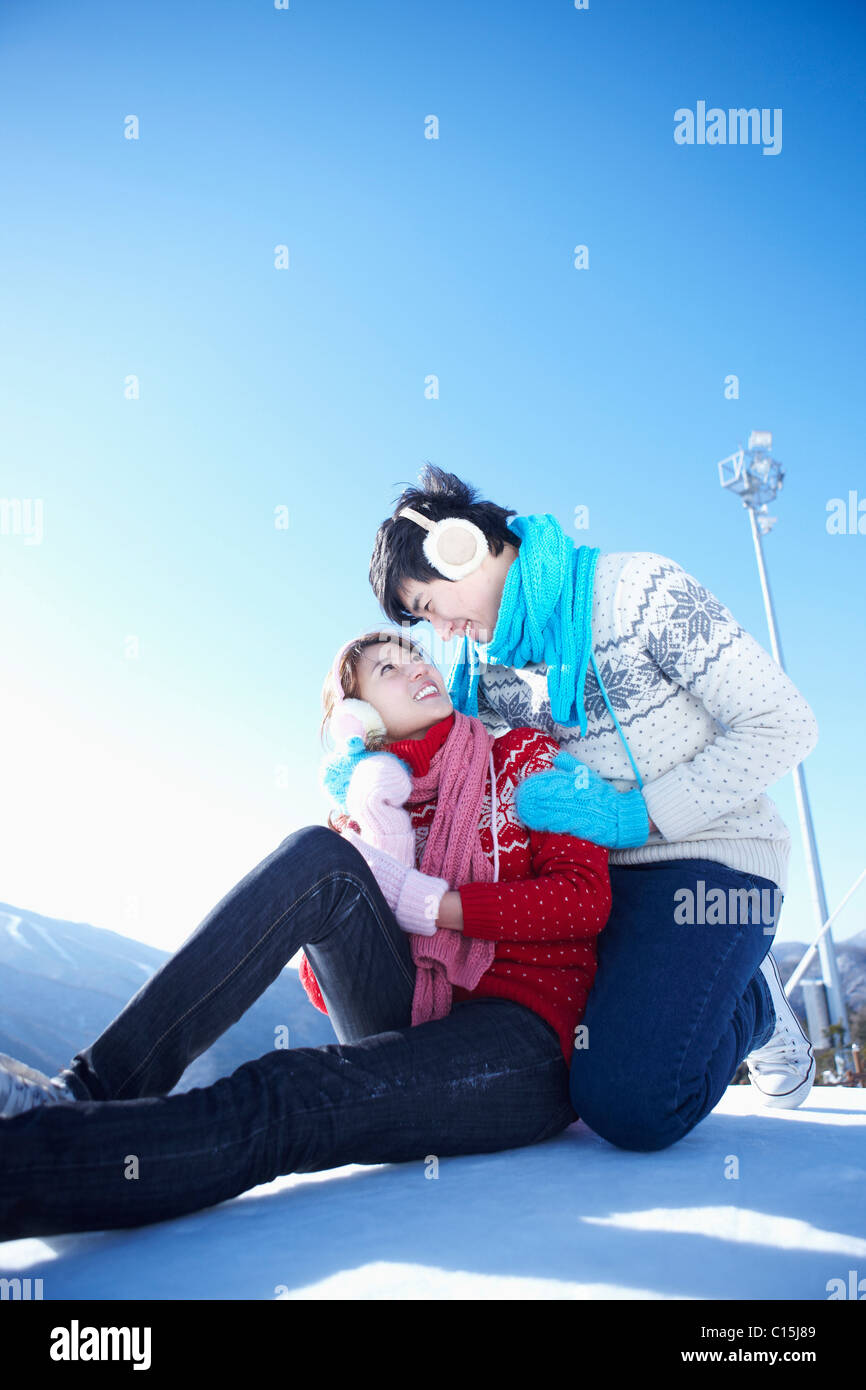 cordial couple hugging tightly Stock Photo - Alamy