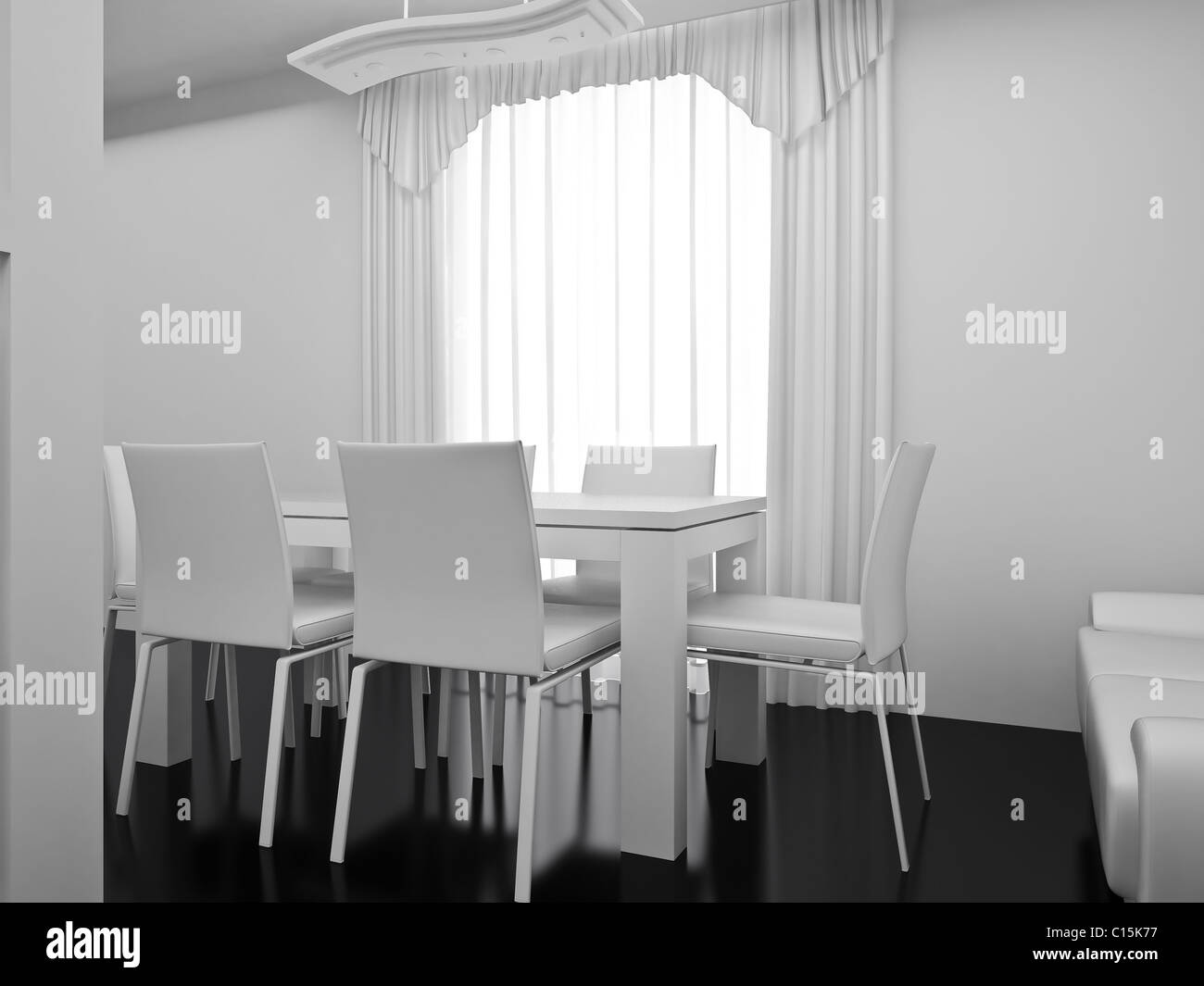 Interior of the modern room. High resolution image. 3d rendered ...