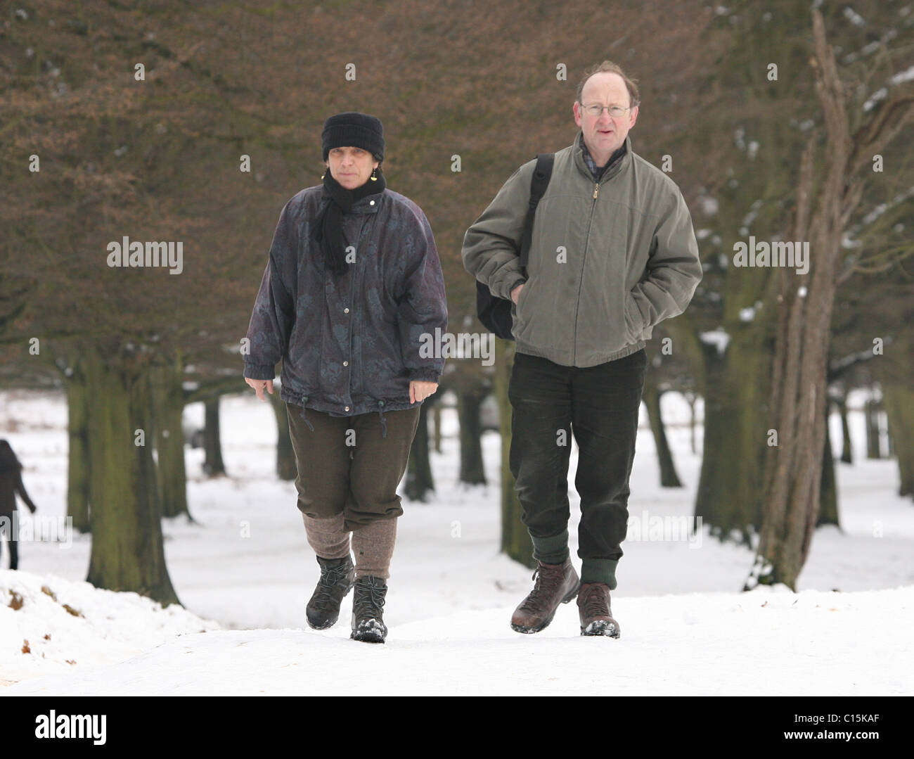 Revellers takes advantage of the snow yet to melt Richmond Park the day ...