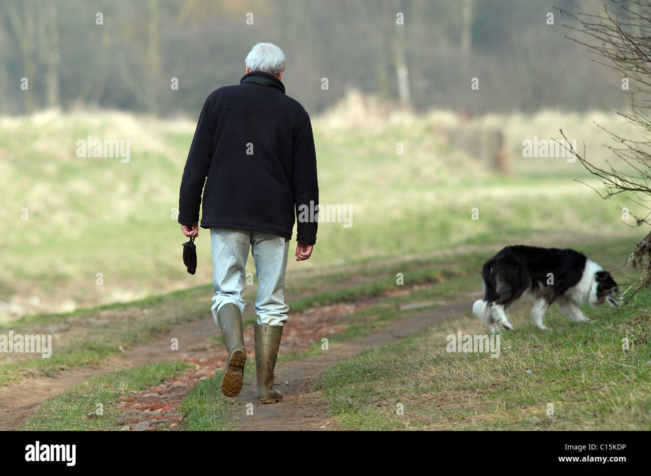 Man walking dog dog poo hi-res stock photography and images - Alamy
