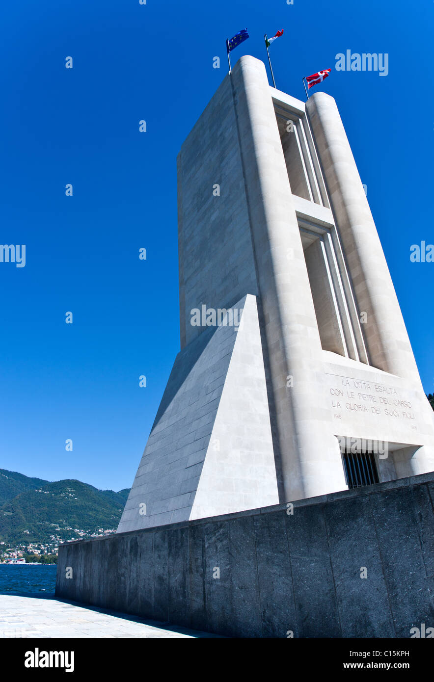 Italy, Como, the war memorial on the lakefront Stock Photo - Alamy