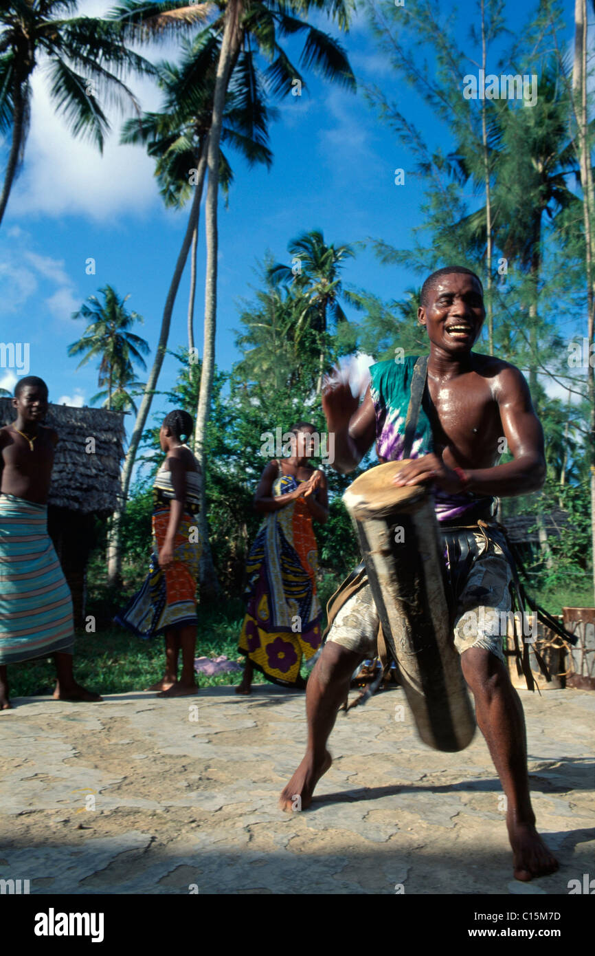 Musicians and dancers of the Rasta Mombassa Group near Mombassa, Kenya ...