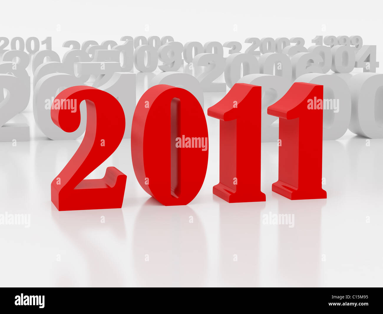 New 2011 year card. High resolution image. 3d rendered illustration ...