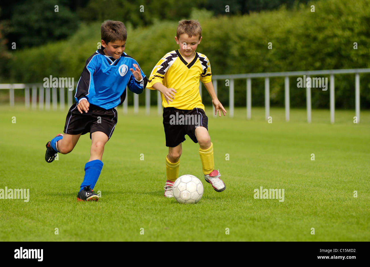 Two Boys Playing Football Two Boys Playing Football