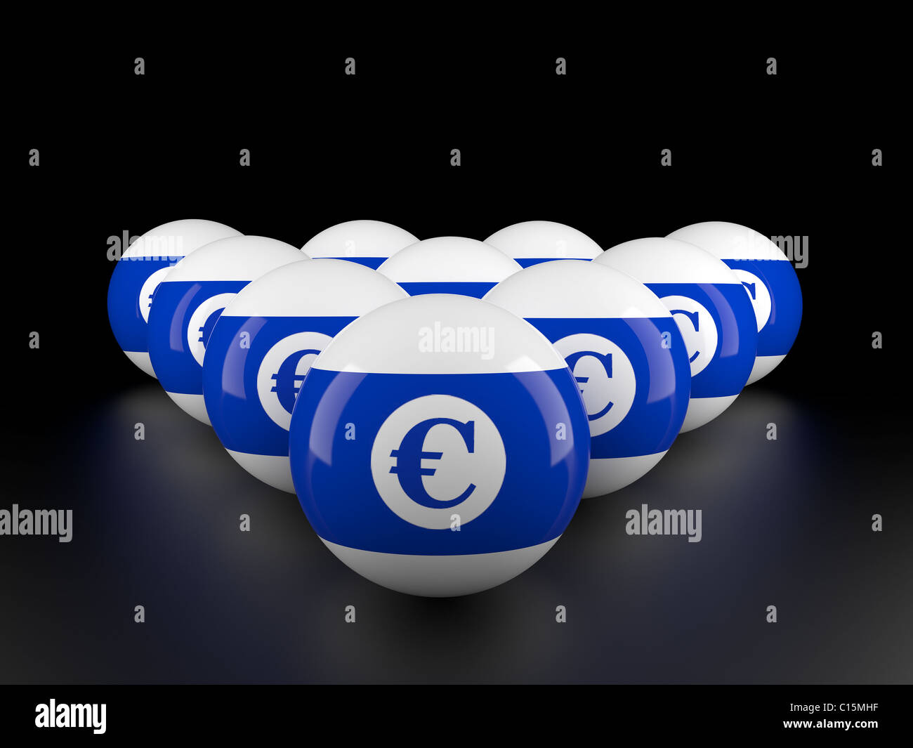 High resolution image. 3d render. Symbol Euro and ball Stock Photo - Alamy