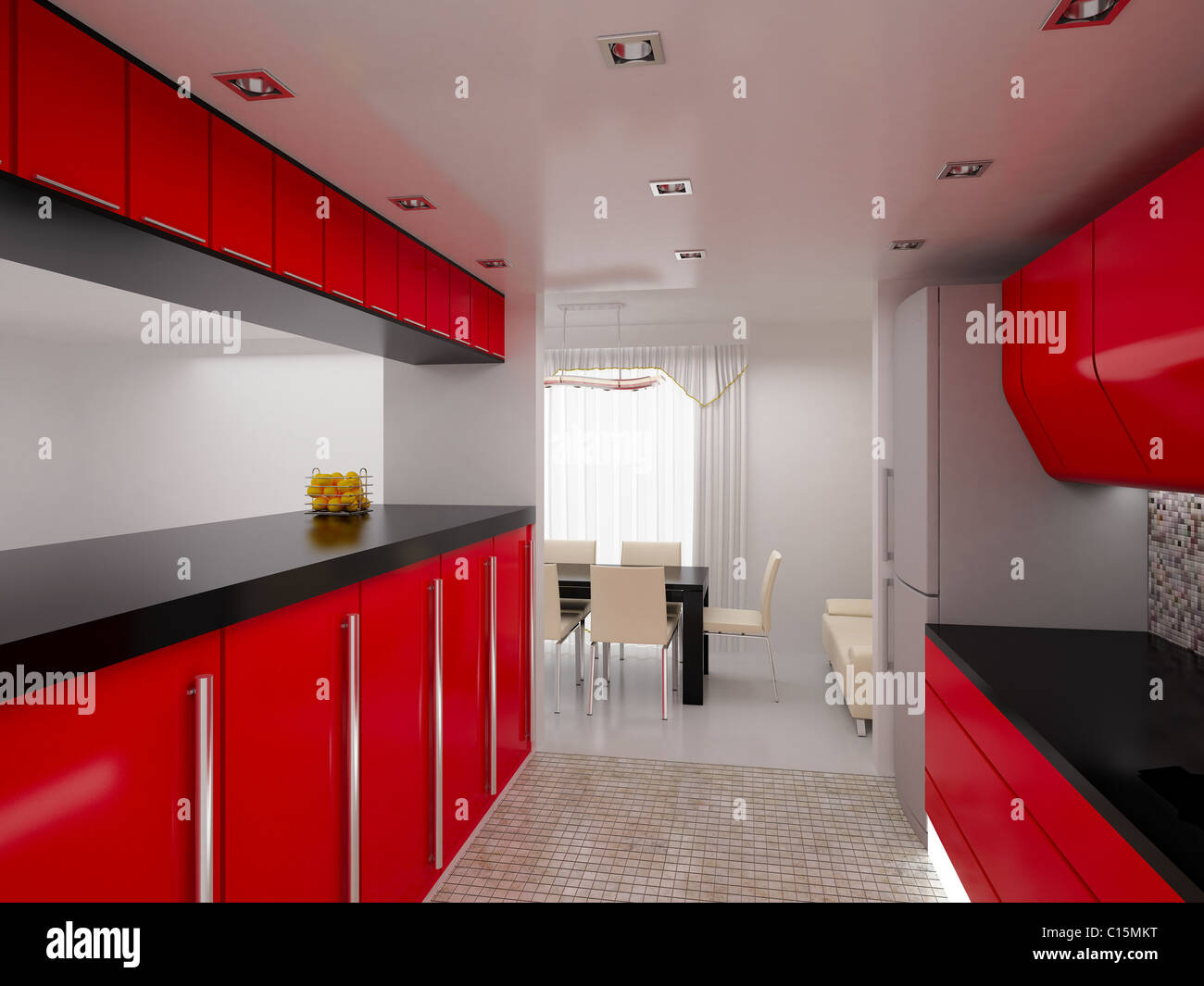 Interior of the modern room. High resolution image. 3d rendered ...