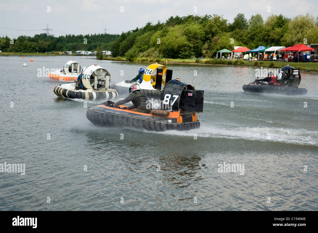 Hovercraft racing at Rother Valley Country Park Stock Photo - Alamy