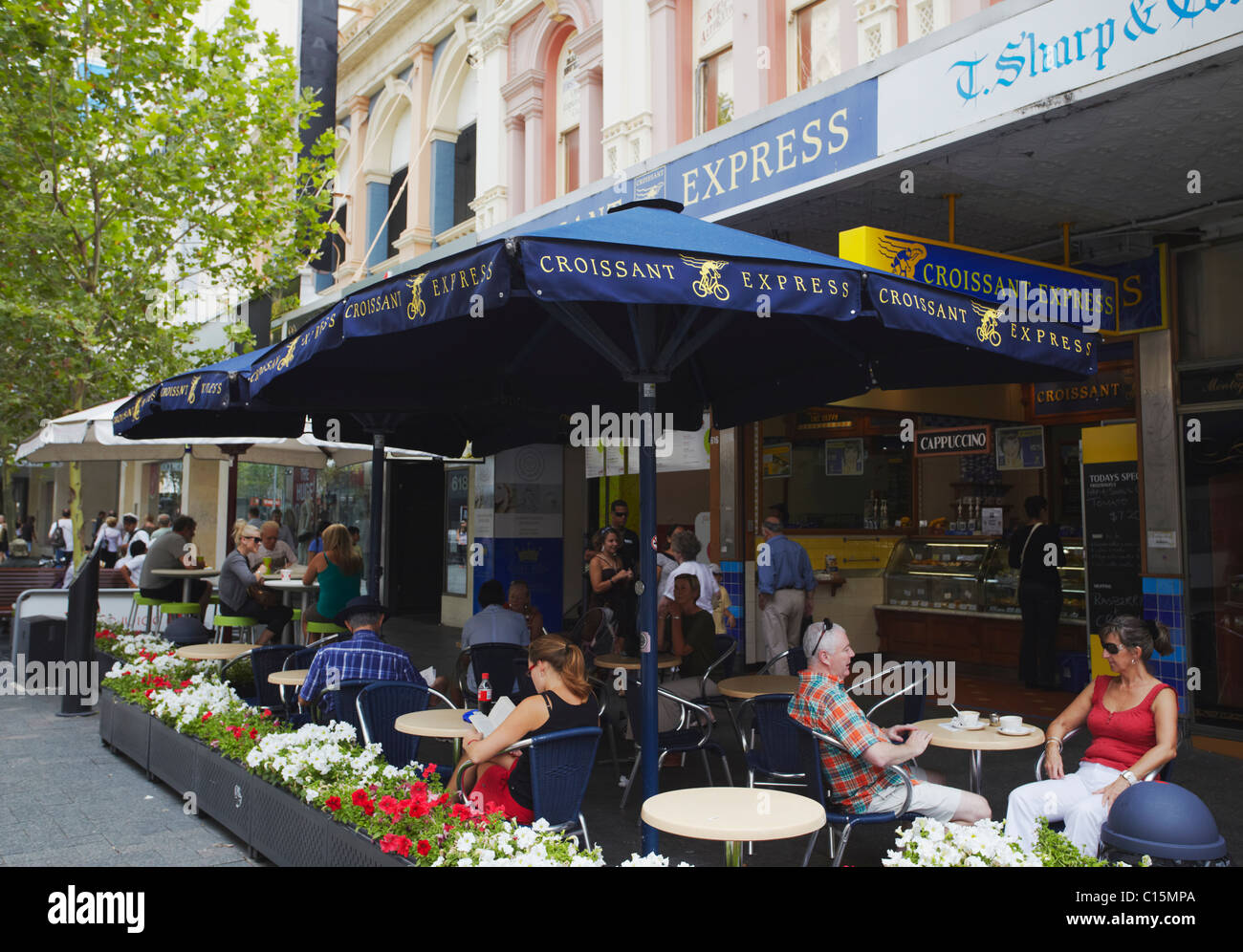 People at cafe on Hay Street, Perth, Western Australia, Australia Stock ...