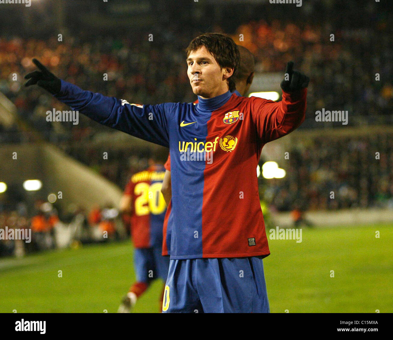 Lionel Messi AKA Leo Messi celebrates after one of his two goals for ...