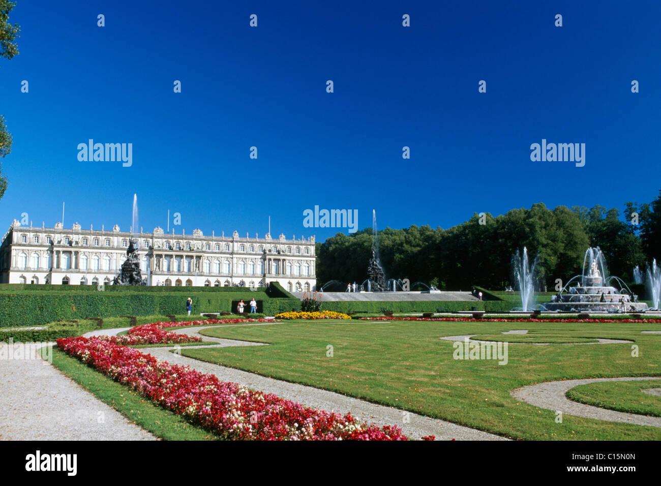 Herrenchiemsee Palace, Lake Chiemsee, Chiemgau, Bavaria, Germany ...
