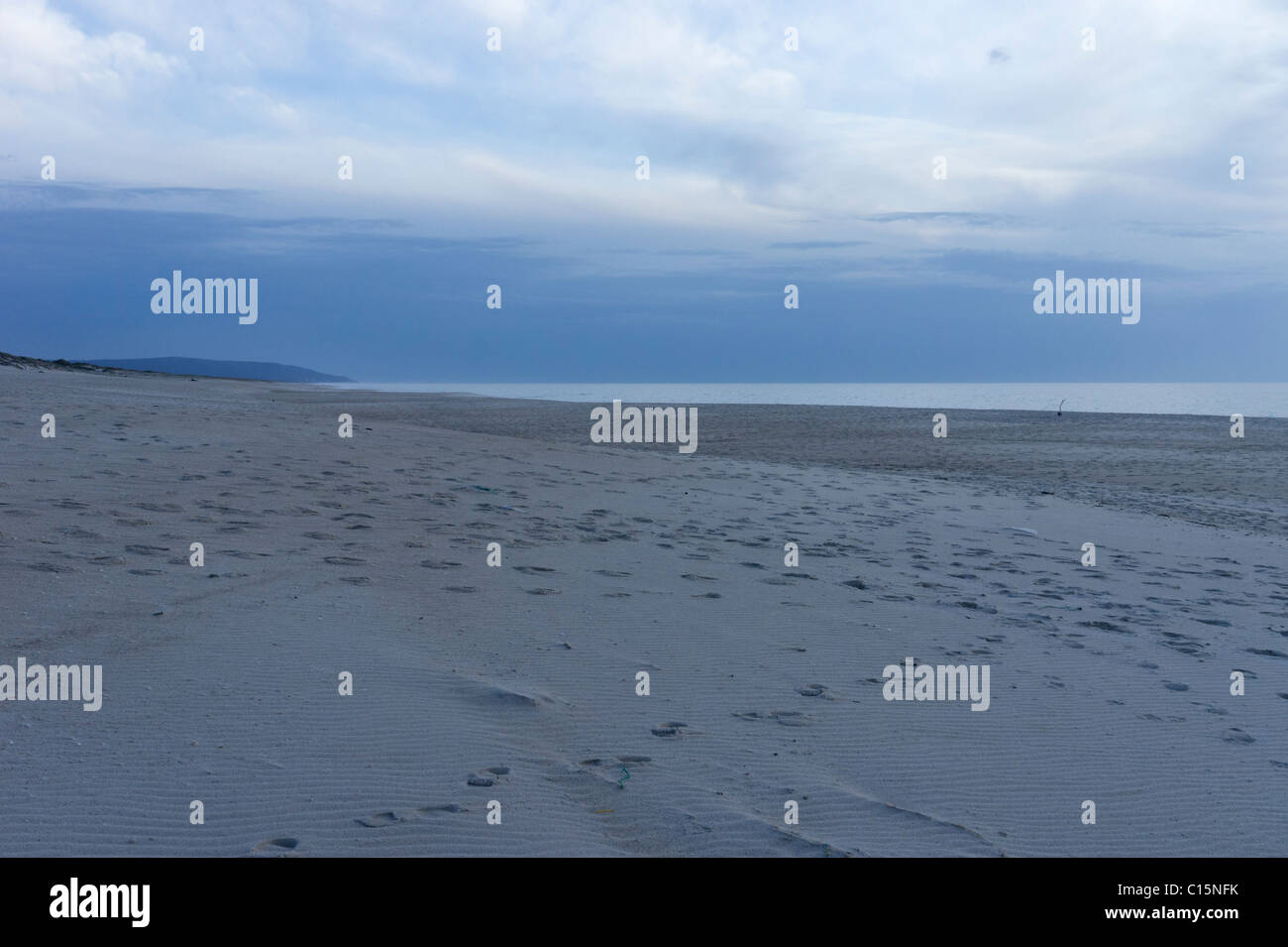 Empty beach in the Winter Stock Photo - Alamy