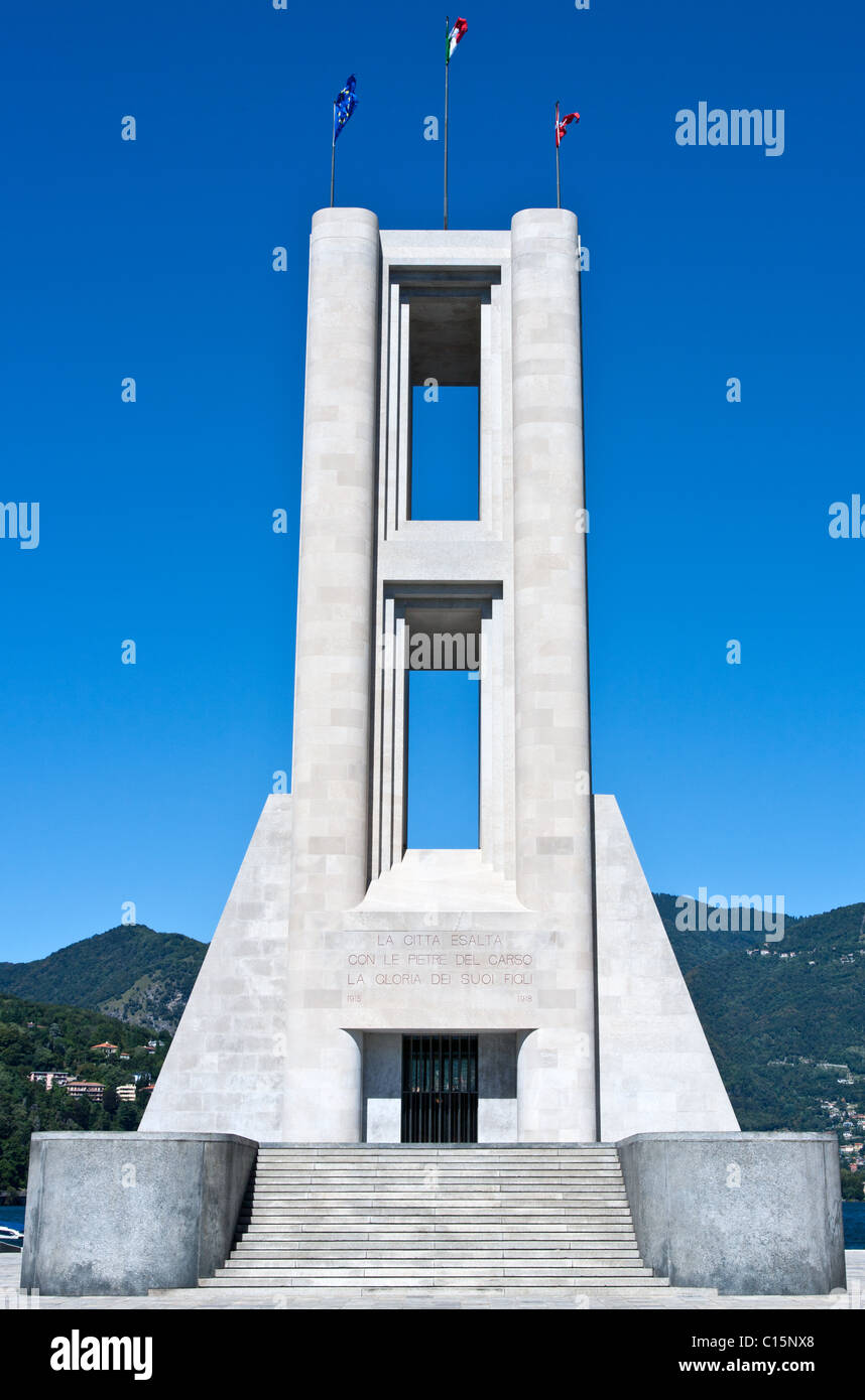 Italy, Como, the war memorial on the lakefront Stock Photo - Alamy