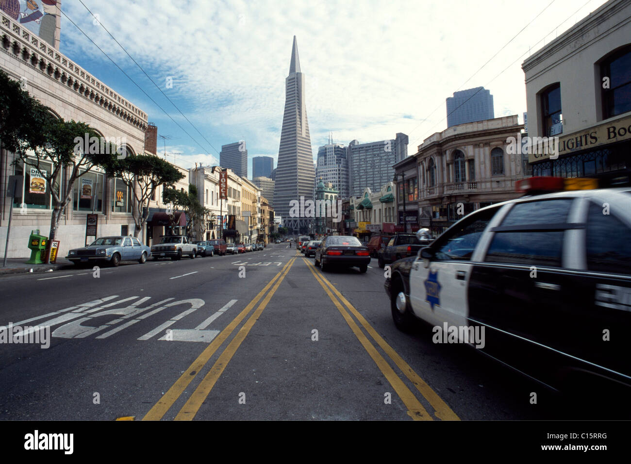 Police car, the Needle, San Francisco, California, USA Stock Photo - Alamy