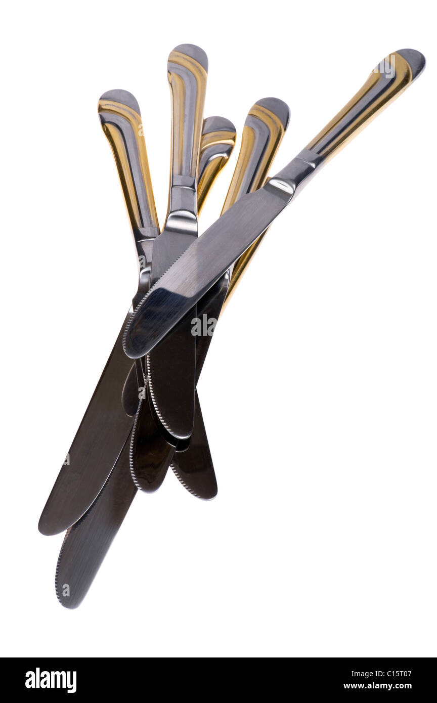 object on white - kitchen utensil knife Stock Photo - Alamy