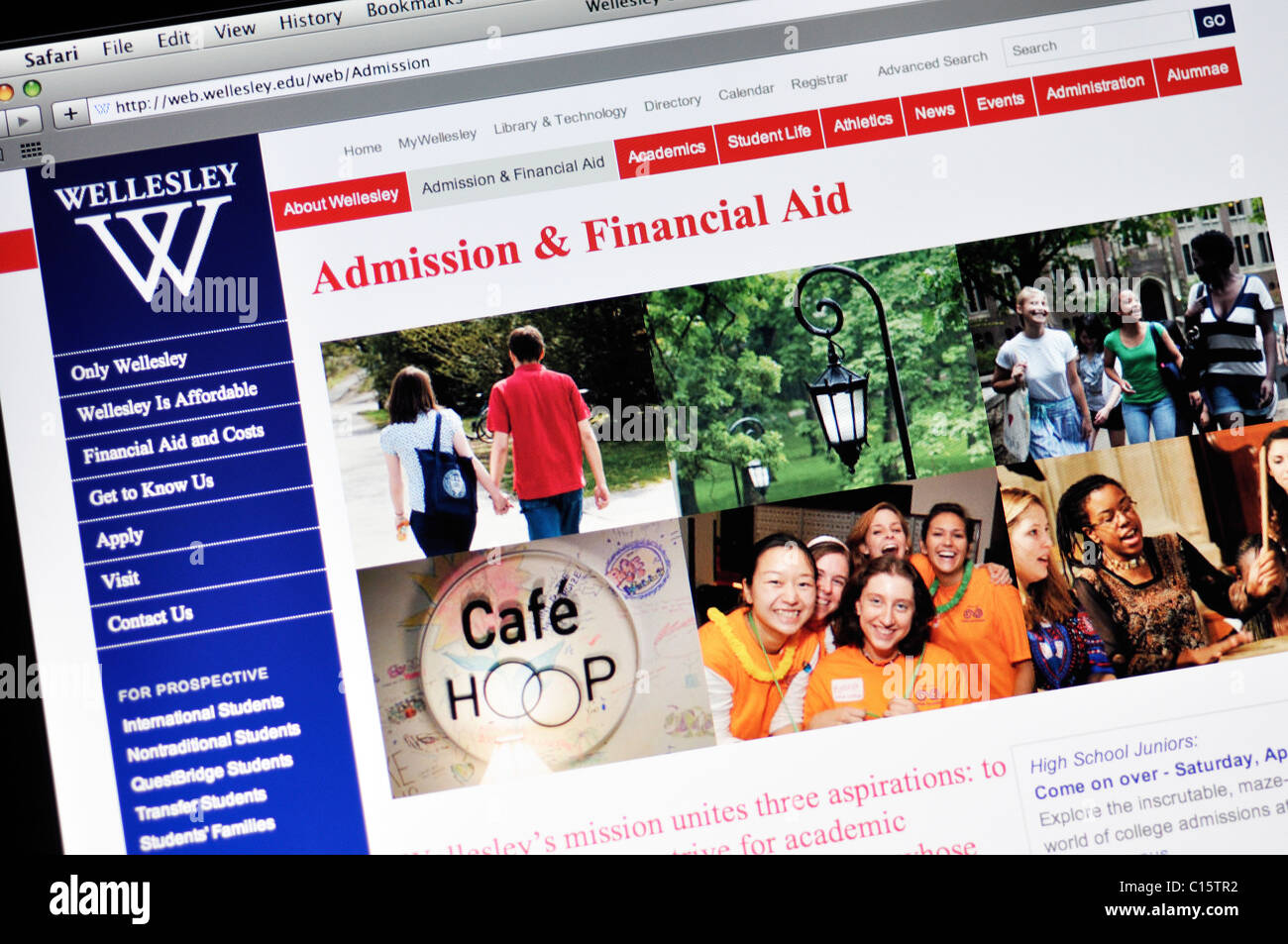 Wellesley College website Stock Photo - Alamy