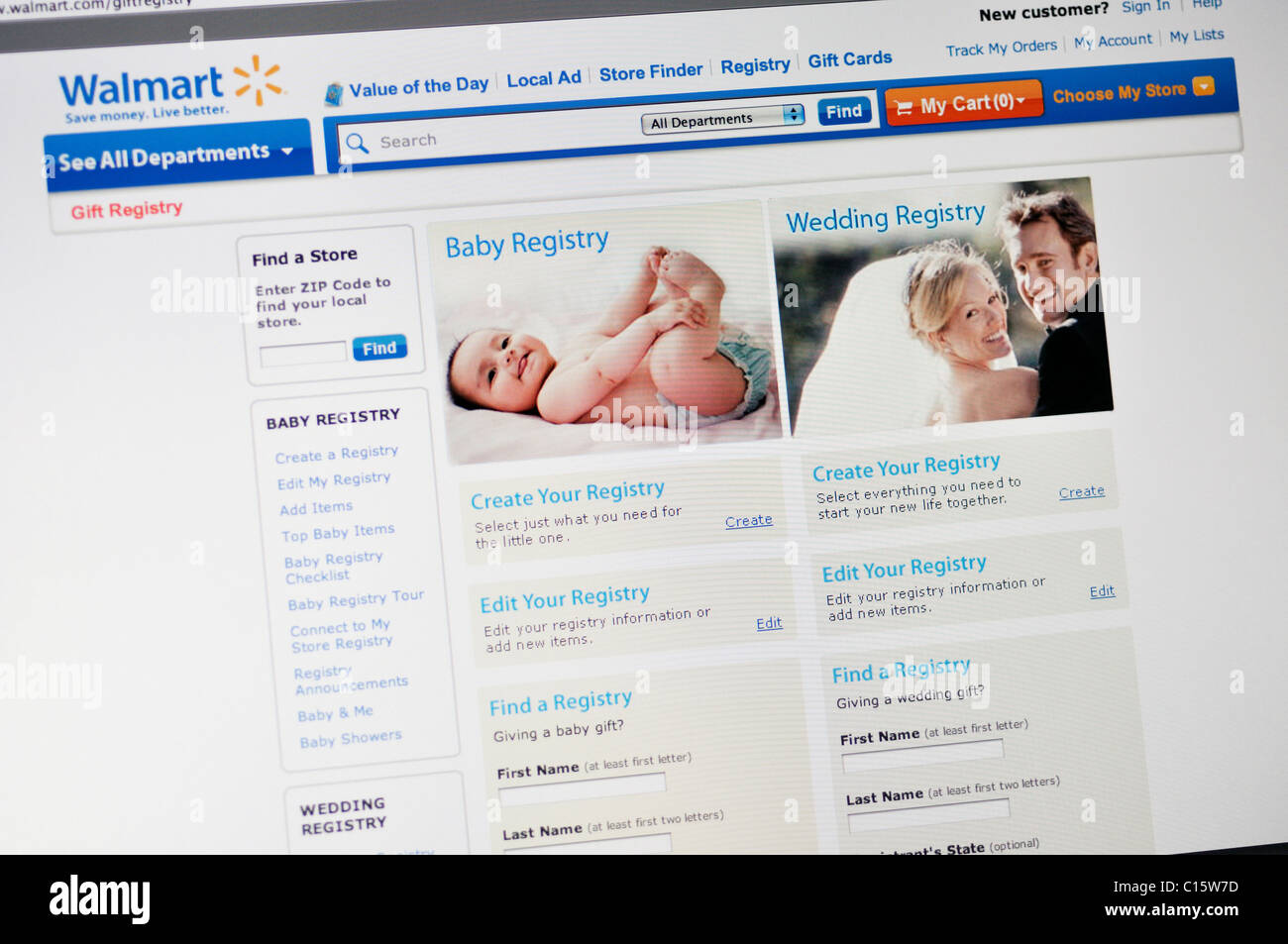 Walmart store website Stock Photo - Alamy