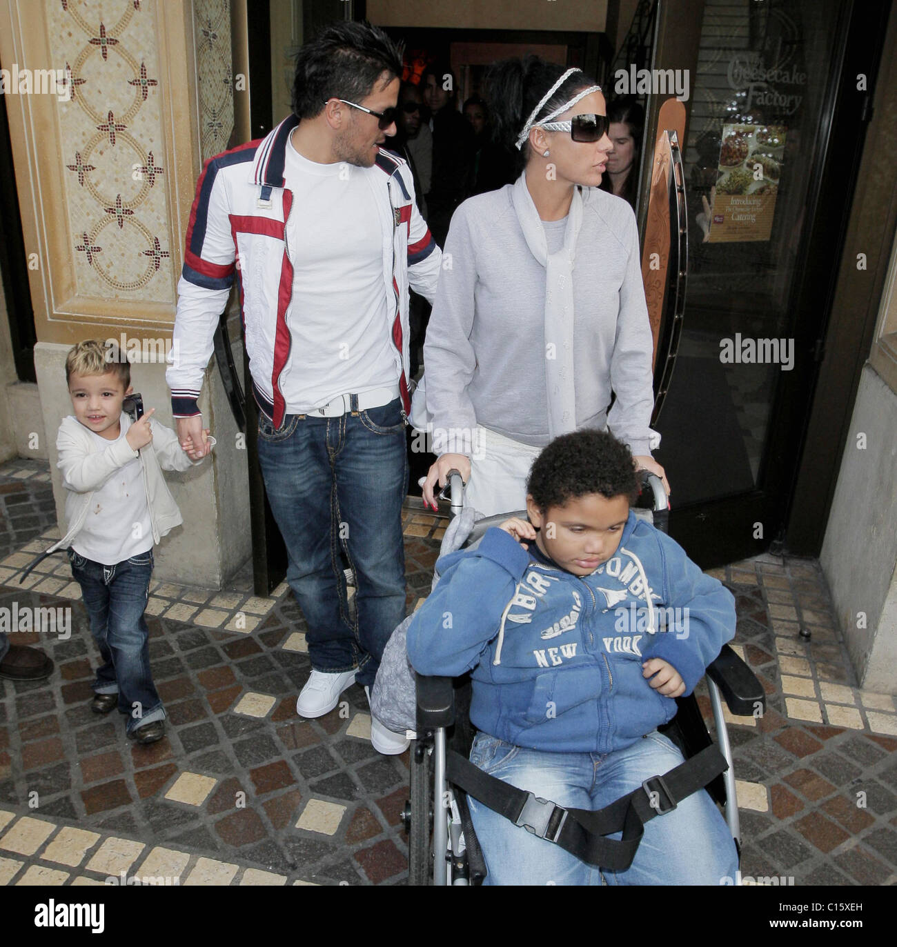 Katie Price aka Jordan and Peter Andre with their children Harvey Price ...