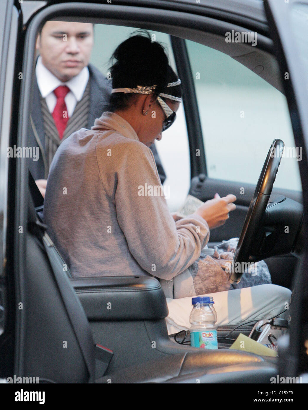 Katie Price aka Jordan in her car at The Grove. Los Angeles, California ...