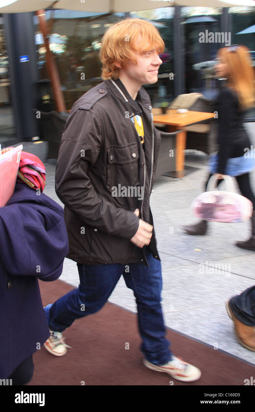 Rupert Grint leaving his hotel on his way to the world premiere of his ...