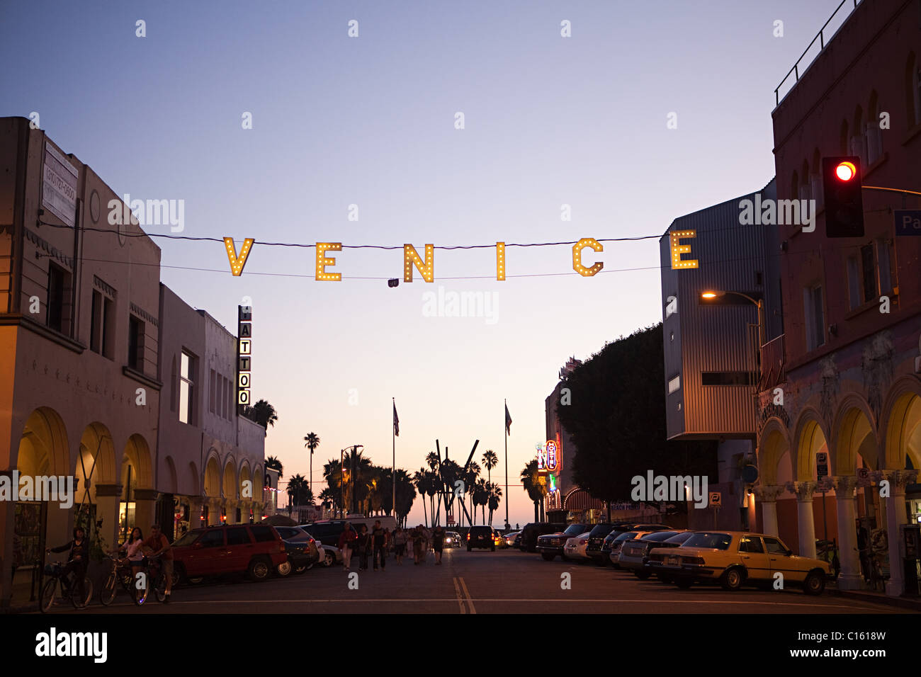 Venice Beach at Main Street and Ocean, Los Angeles County, California ...