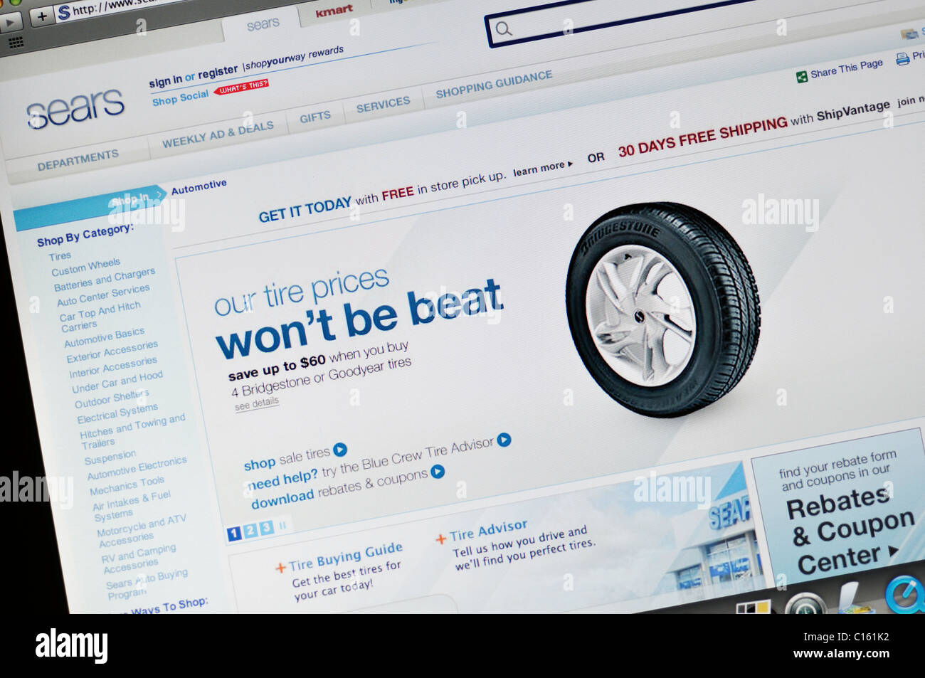 Sears online store website Stock Photo - Alamy
