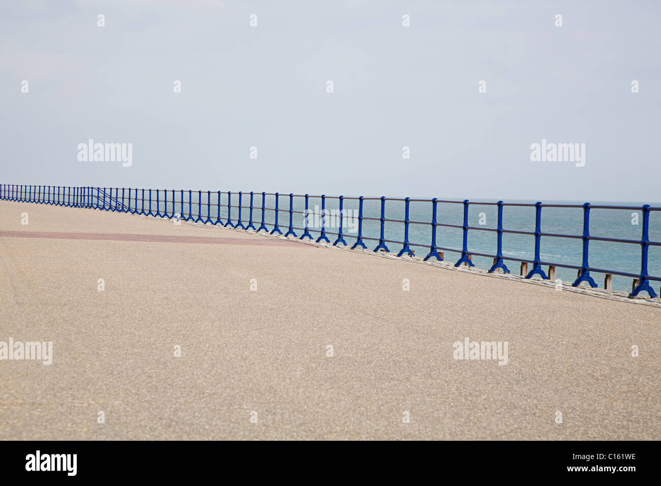 Blue railings and promenade Stock Photo - Alamy