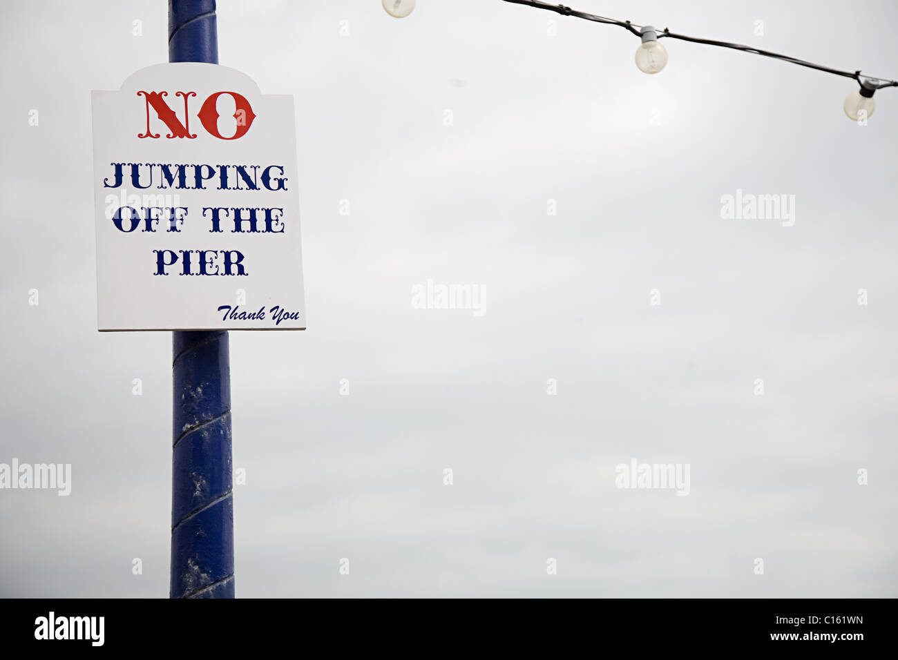 Warning Sign On Pier Stock Photos & Warning Sign On Pier Stock Images ...