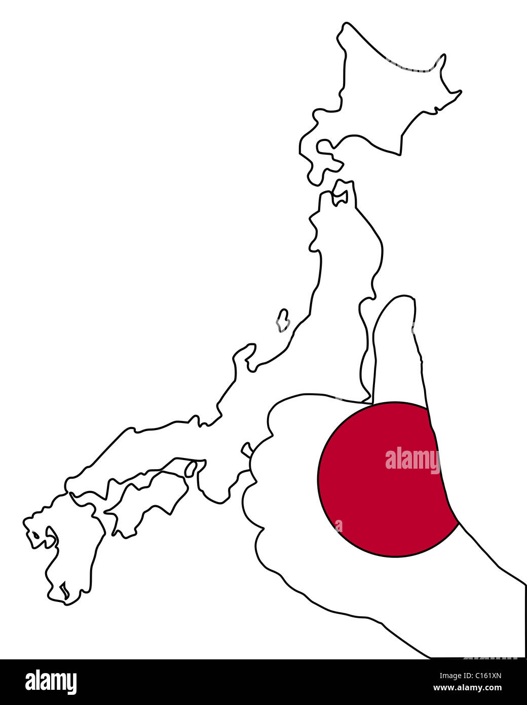 Japan hand signal Stock Photo - Alamy