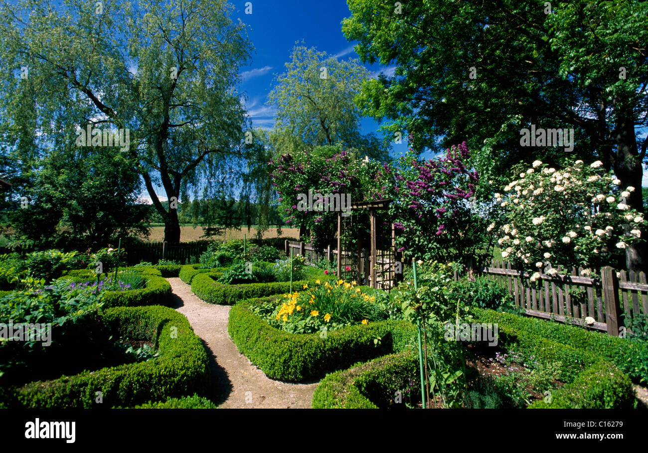 Herb garden, Bad Birnbach, Rottal Valley, Lower Bavaria, Germany ...