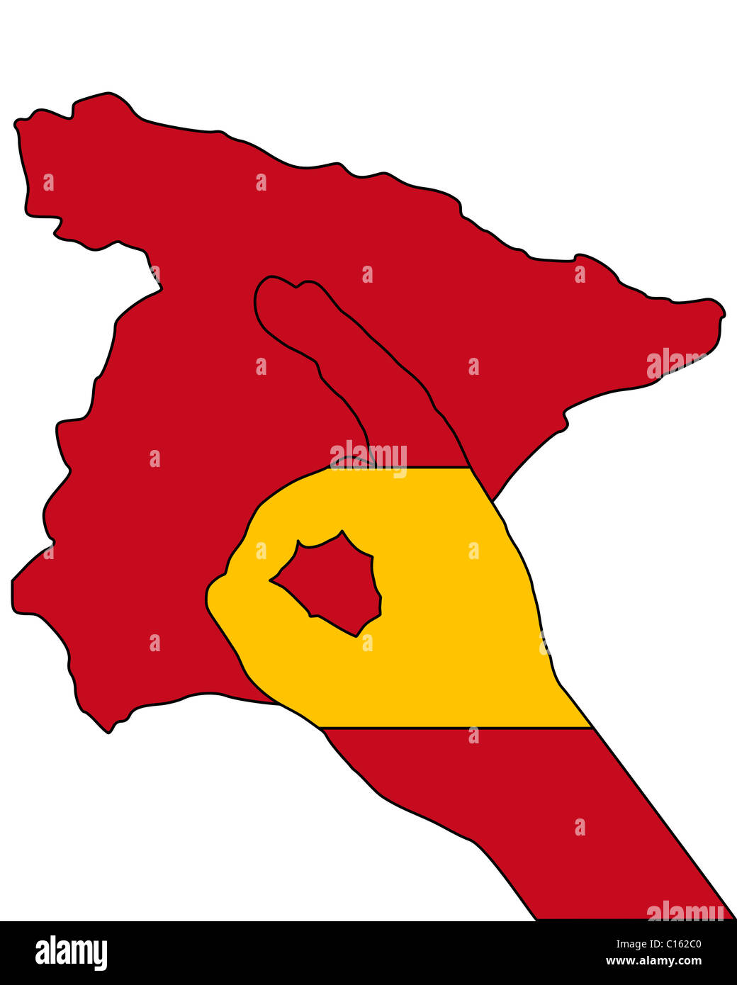 Spanish finger signal Stock Photo - Alamy