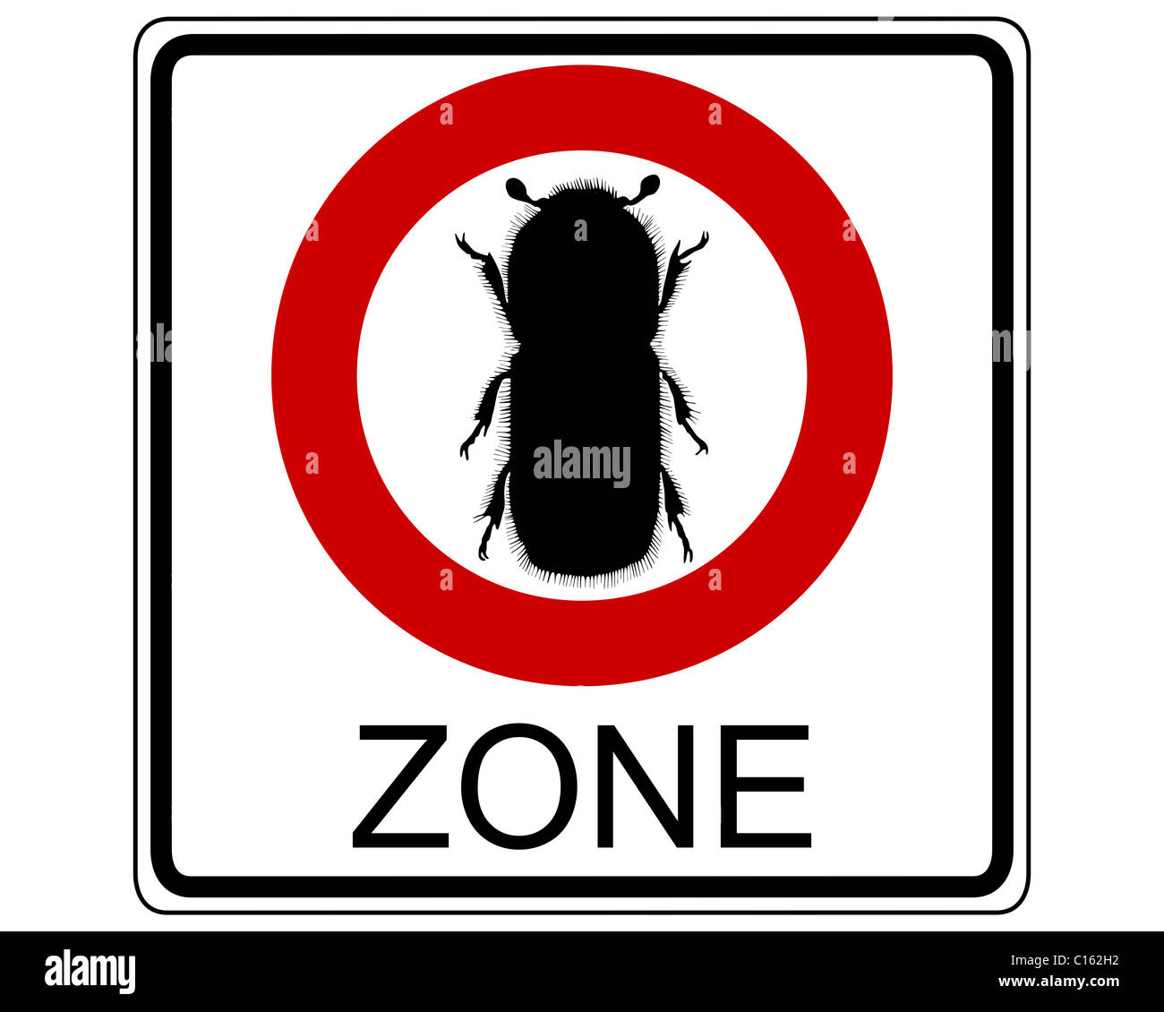 Bark-beetle traffic sign Stock Photo - Alamy