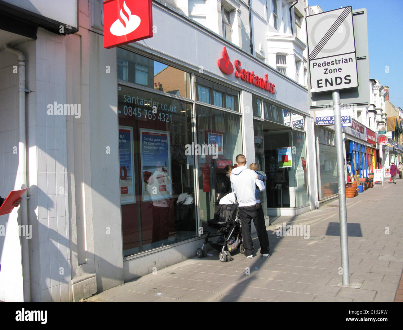 Santander building society Worthing West Sussex Stock Photo - Alamy