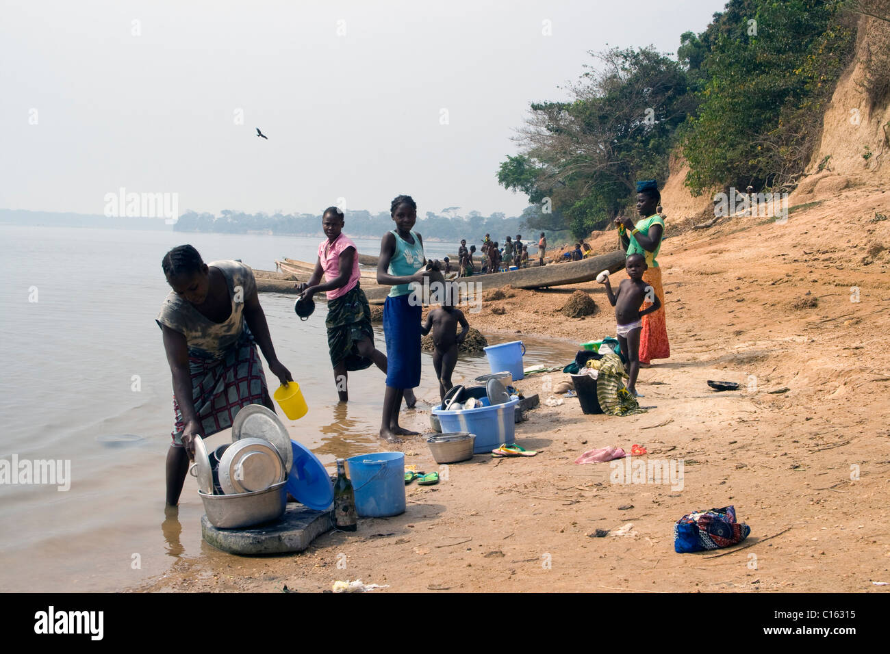 Ubangi River ,Betou ,Republic of the Congo Stock Photo - Alamy