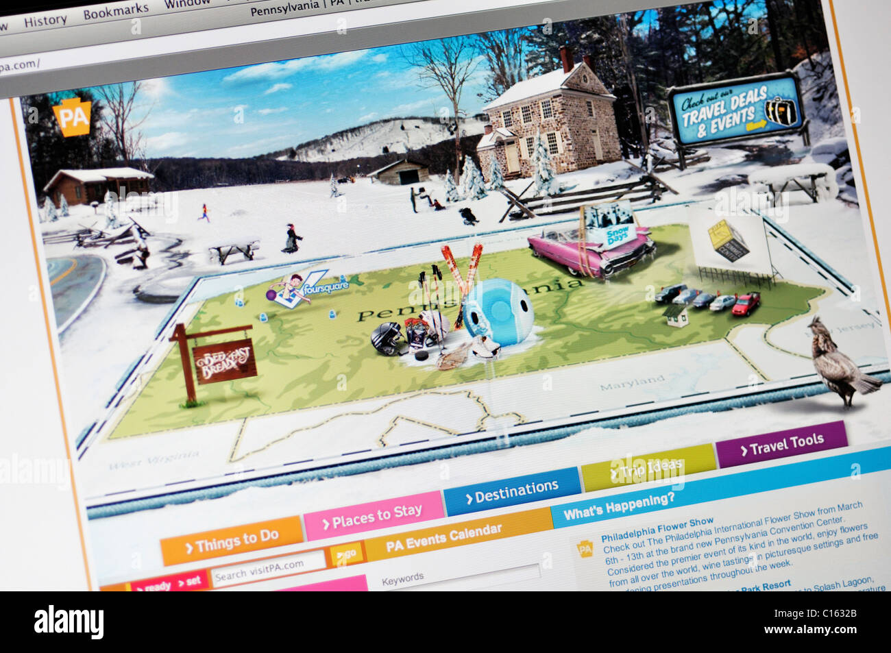 Pennsylvania official state tourism website Stock Photo - Alamy