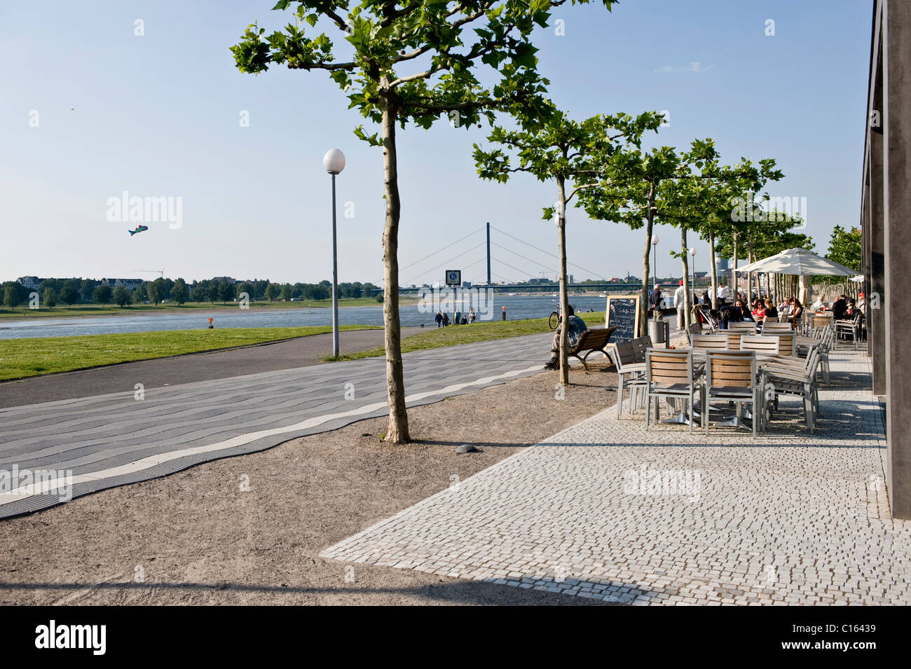 Promenade along the Rhine River Stock Photo - Alamy