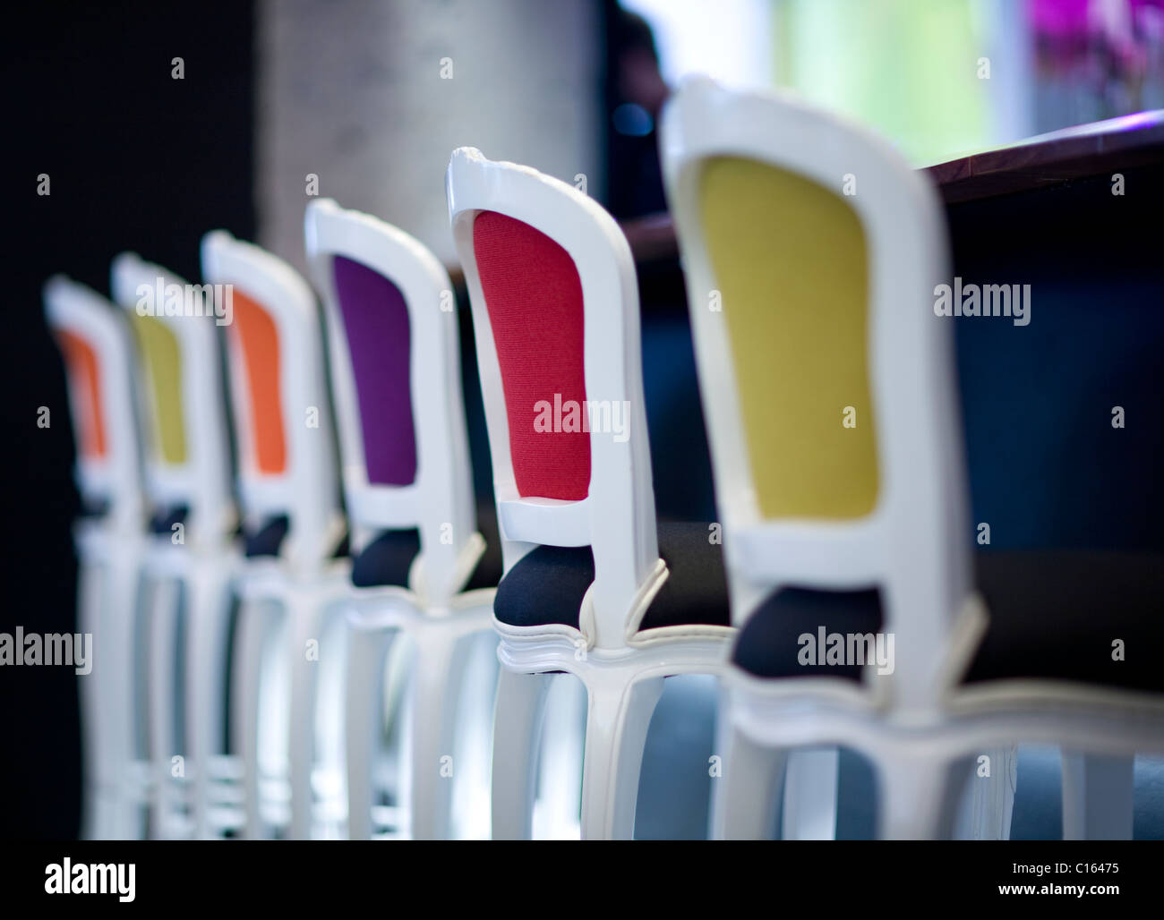 Colorfull stools restaurant hi-res stock photography and images - Alamy