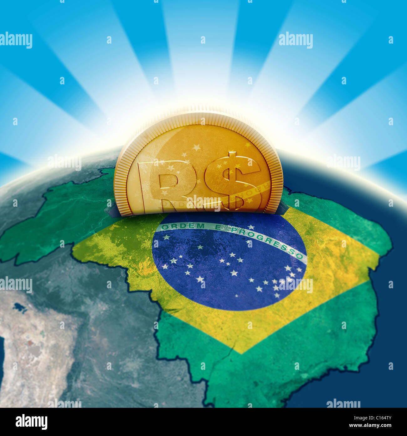 Brazil gold map hi-res stock photography and images - Alamy