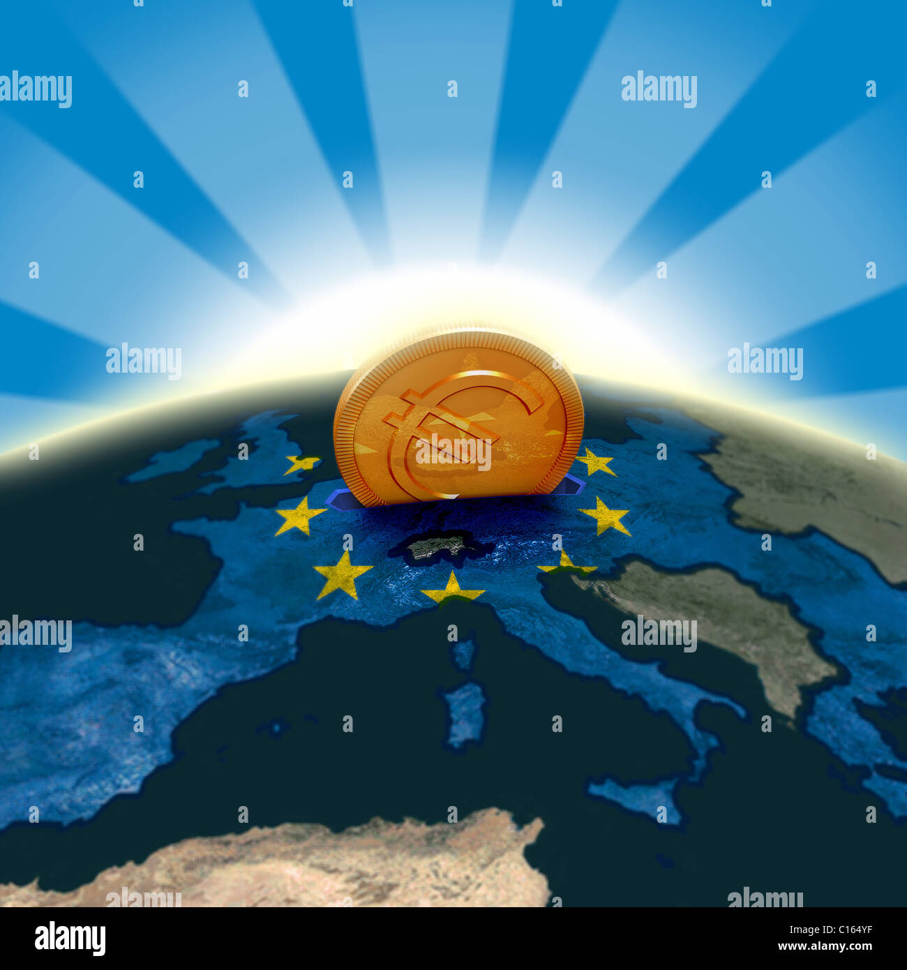 Coin spain map hi-res stock photography and images - Alamy