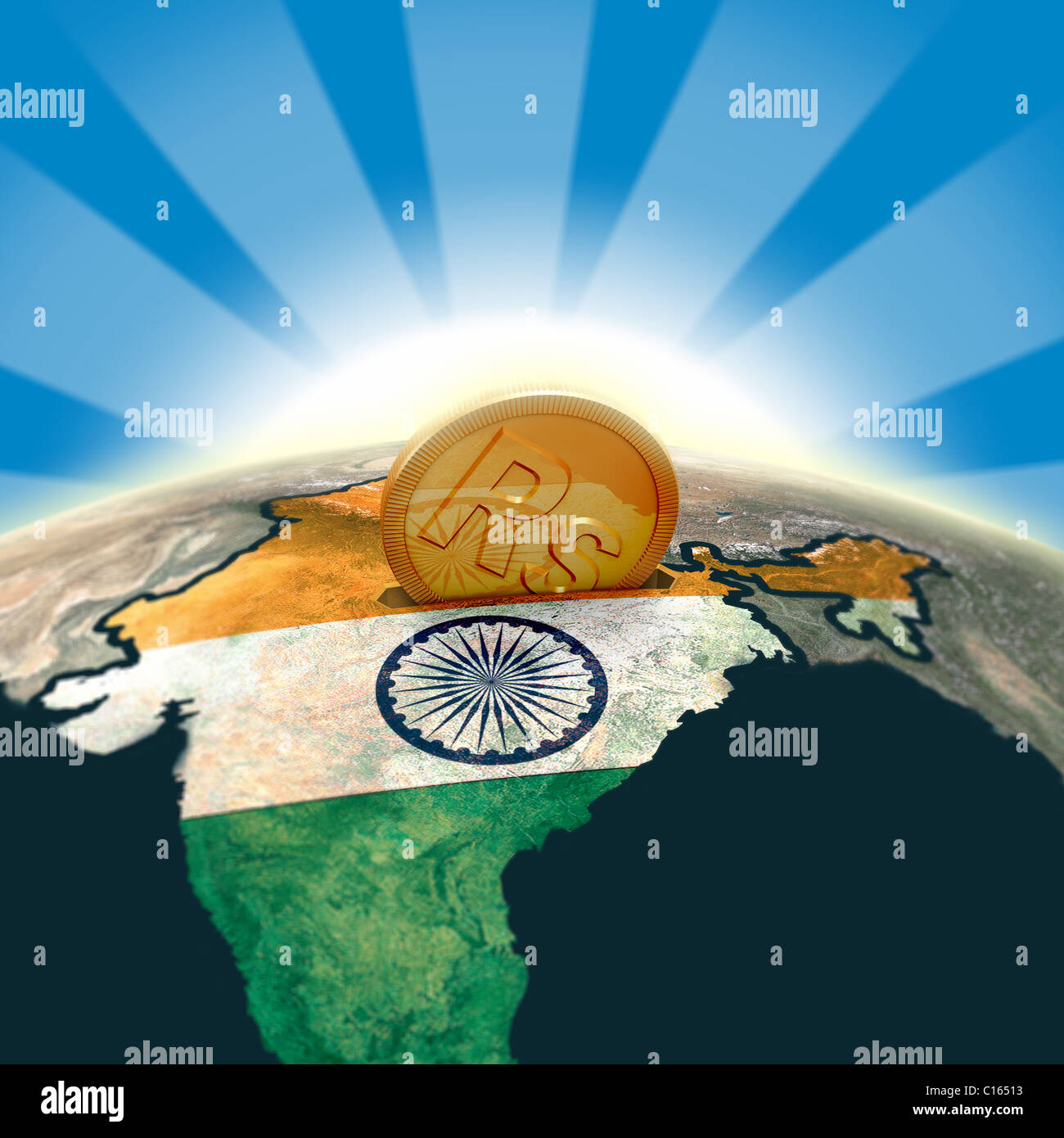 India gold map hi-res stock photography and images - Alamy