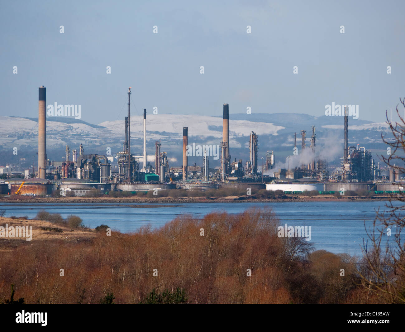 Tank farms, industry and nature Stock Photo - Alamy