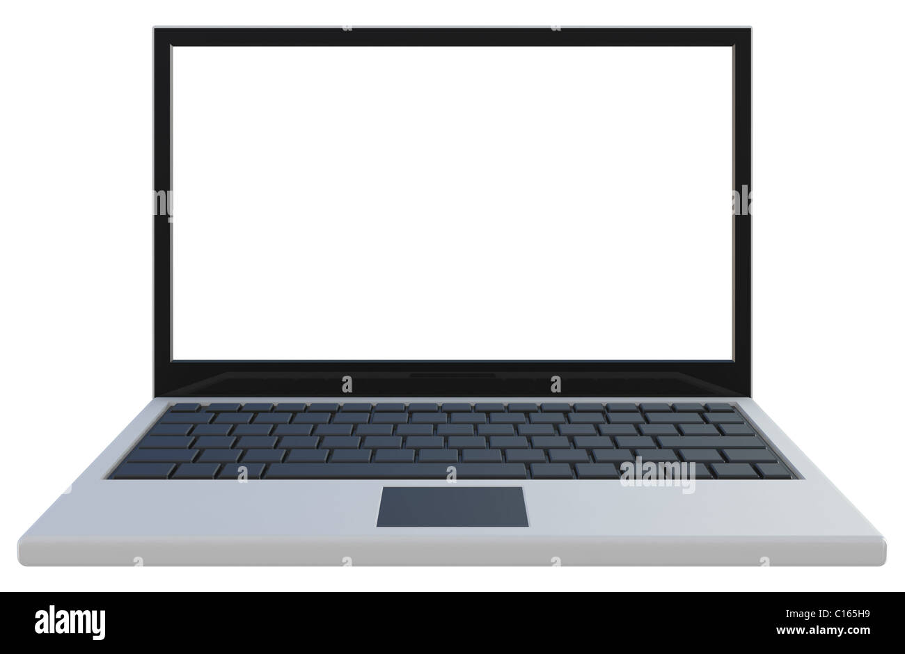 Abstract widescreen laptop isolated on white Stock Photo - Alamy