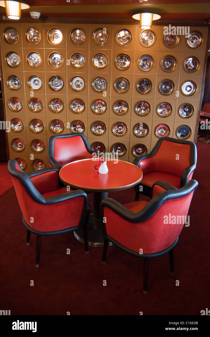 Classical cruise first class restaurant interior Stock Photo - Alamy