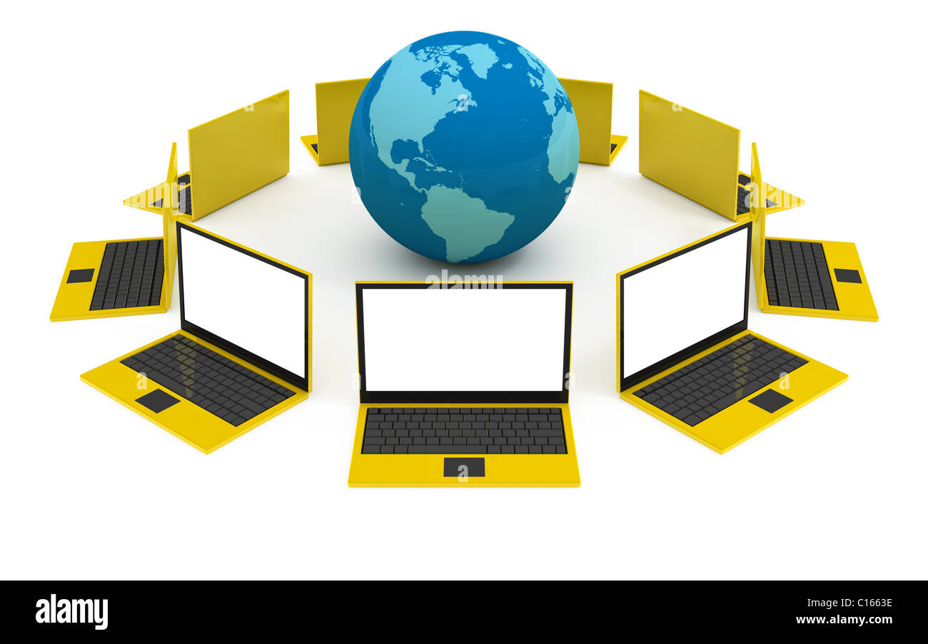 Internet globalization concept isolated on white Stock Photo - Alamy